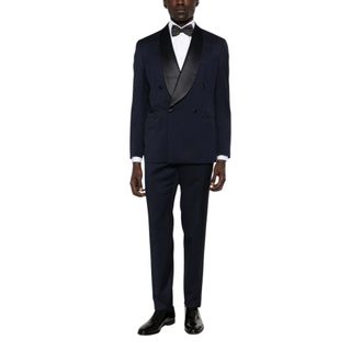 Luigi Bianchi Mantova Double Breasted Suit - - Suits - Herren - Blau - M