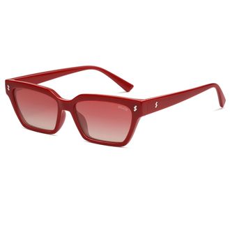 Sojos Trendy polarisierte Katzenauge Sonnenbrille Damen Herren Retro Cat Eye Leichtgewicht Vintage Schürzenjäger Sonnerbrillen mit UV400 Schutz SJ2381