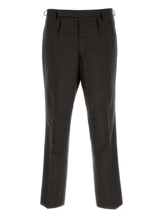 Prada pantalon pliss&eacute; &agrave; carreaux - Marron