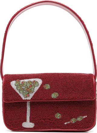 Staud Tommy Bead-embellished Shoulder Bag