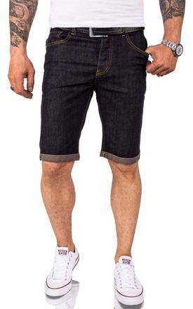 Rock Creek Herren Shorts Jeansshorts Denim Short Kurze Hose Herrenshorts Jeans Sommer Hose Stretch Bermuda Hose RC-2206 Dunkelblau W30
