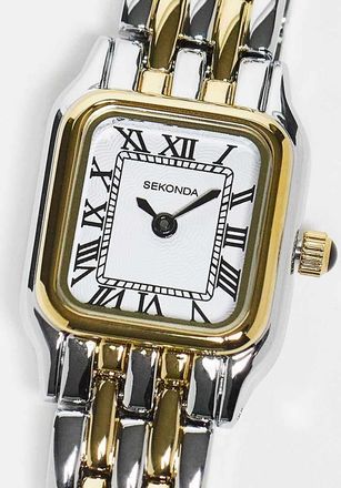 Sekonda Monica - Analoge Damenuhr mit zweifarbiger Legierung, 20 mm-Bunt