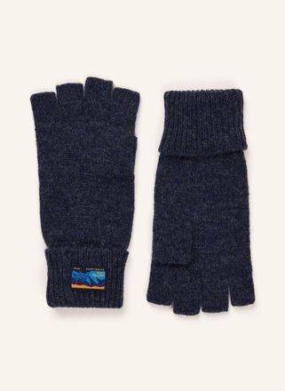 Hestra Handschuhe Raggwool Half Finger blau