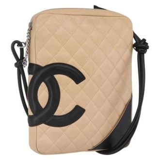 Chanel Sac bandouli&egrave;re vintage en cuir Pre-owned - Femme - Pre-owned - Beige - Taille: ONE Size