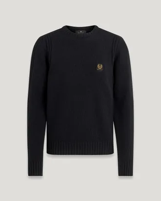 Belstaff Pull &Agrave; Col Ras-du-cou Watch Pour Homme Laine Dagneau Noir 2xl