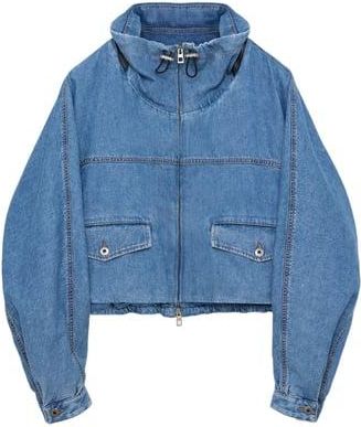 Loewe Veste &agrave; col montant en denim de coton