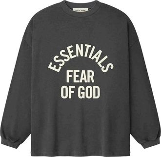 Fear of God Homme, Sweatshirts et sweats &agrave; capuche, Noir, Taille: XL Campus 90s Long Sleeve Tee