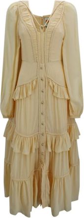 Farm Rio Farm Rio, Femme, Robes, Jaune, Taille: 38 FR Boho Beauty Maxi Dress