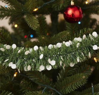 Dmora Weihnachtsdekoration Pico gr&uuml;n Farbe Struktur wei&szlig;