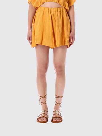 120% Lino Short Femme couleur Orange