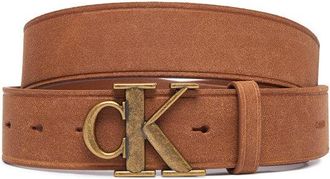 Calvin Klein G&uuml;rtel Ck Buckle Suede 35Mm Fixed LV04D7126G Braun