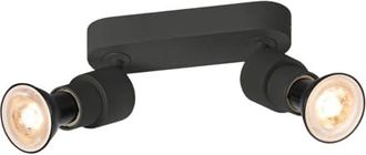 SLV PURI 2.0 Basic, Wand- und Deckenaufbauleuchte, 2 x max. 6 W GU10, schwarz