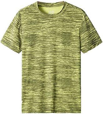 Generic T-shirt de course &agrave; manches courtes respirant pour hommes : sweat-shirt stretch t-shirt de sport &agrave; col rond t-shirts &agrave; s&eacute;chage rapide t-shirt uni surc