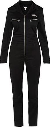 Schott NYC Femme Trjump21wx Jumpsuit, Noir, S EU
