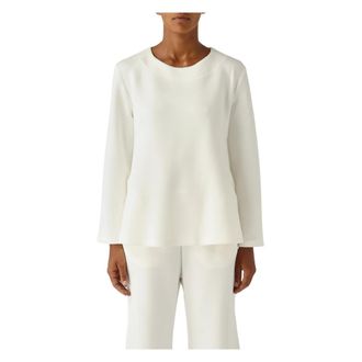 Meimeij Femme, Blouses et Chemises, Blanc, Taille: 34 FR Blouse en m&eacute;lange de viscose extensible