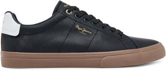 Pepe Jeans London Sneakers aus Stoff Kenton Base PMS300003 Schwarz