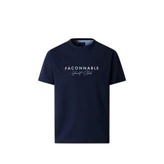 Fa&ccedil;onnable T-shirt marque &agrave; col rond en coton