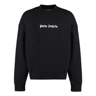 Palm Angels Logo-Print Rundhals-Sweatshirt - - Sweatshirts & Hoodies - Herren - Schwarzk - XL