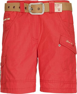G.I.G.A. DX Damen Shorts Hira, Bermuda mit G&uuml;rtel, kurze Hose f&uuml;r Frauen mit praktischen Taschen, modern red, 38