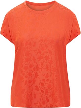 Pinko Pinko, Femme, Blouses et Chemises, Orange, Taille: 46 FR Short Sleeve Blouse