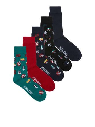 Jack & Jones JACXMAS WRAPPING SOCKS 5 PACK