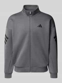 adidas Sweatjacke mit Logo und Rei&szlig;verschluss