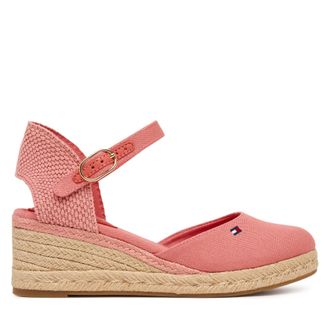 Tommy Hilfiger Espadrilles Tommy Hilfiger Mid Wedge Espad Closed Toe FW0FW09233 Korallenfarben