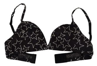 Dolce & Gabbana Star-Print Cotton Bra - Black