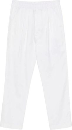 Tom Ford Homme, Pantalons, Blanc, Taille: W31 Pantalon de d&eacute;tente pliss&eacute; &agrave; rayures chevrons