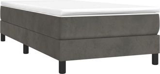 vidaXL Cadre de lit sans matelas gris fonc&eacute; 90x190 cm velours Vidaxl