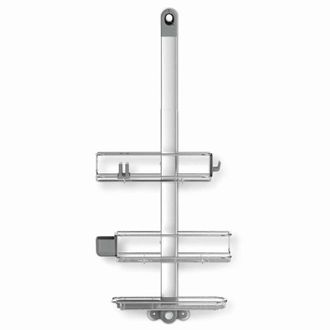 Simplehuman Badezimmerzubeh&ouml;r - Wand-Duschablage Caddy Plus, verstellbar, Edelstahl BT1099 - Simplehuman