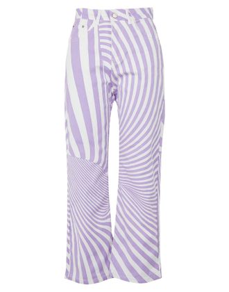 8 by YOOX PRINTED ORGANIC COTTON STRAIGHT CUT JEAN