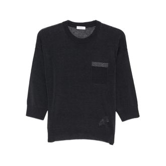 PESERICO Femme, Pulls, Bleu, Taille: 44 FR Pull Orn&eacute;