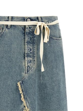 Maison Margiela Raw Hem Denim Skirt - Blue