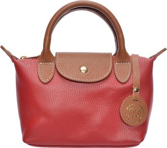 Roberta M Rot Rindsledertasche