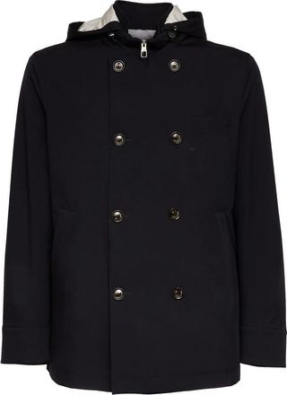 Montecore Homme, Vestes, Bleu, Taille: M Veste &agrave; Capuche Crois&eacute;e