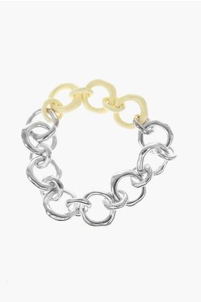 Jil Sander Enamelled Brass NEW LIGHTNESS Chain Bracelet size Unica