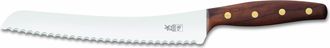 Windmühlenmesser BrotBeidhänder Brotsägemesser, Walnussholzgriff