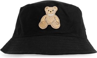 Palm Angels Femme, Accessoires, Noir, Taille: ONE Size Bear Bucket Hat