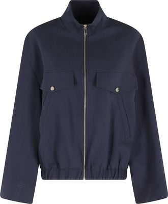 Semicouture Femme, Vestes, Bleu, Taille: 38 FR Bomber Isabel