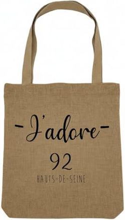Fabulous Sac Shopping Tote Bag Aspect Lin - JAdore 92 Hauts De Seine Departement France Region Nanterre - Sac de Courses Toile Epaisse 360g Beige Naturel Cabas