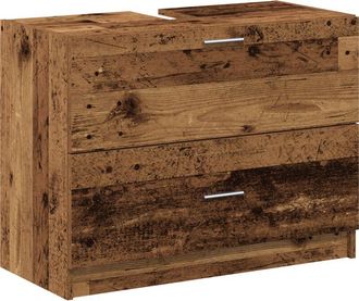 vidaXL Waschbeckenschrank Altholz 78x37x59 cm Holzwerkstoff Vidaxl