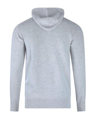 Eleventy Mens Hooded Sweater Full-Zip Cashmere Light Grey-Sand-White Sweatshirts Grey/sand/white