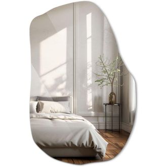 Tulup Tulup - Miroir mural asym&eacute;triqu - D&eacute;cor Miroir - 100 cm x 65 cm - id&eacute;al pour le salon, la chambre &agrave; coucher, le couloir