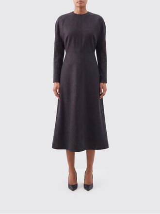 Victoria Beckham Dolman-Midikleid von aus Schurwolle mit langen &Auml;rmeln