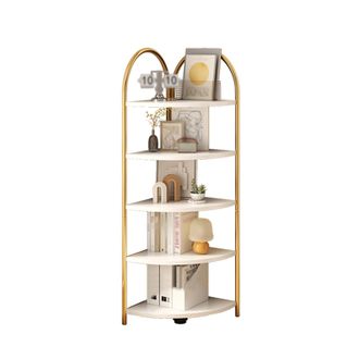 Generic Eck-B&uuml;cherregal mit 5/6 Etagen, B&uuml;cherregal, hohes und schmales Eck-B&uuml;cherregal, geeignet for die Aufbewahrung von B&uuml;chern, Comics und Dekorationsgege