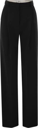 Elisabetta Franchi Femme, Pantalons, Noir, Taille: 40 FR Straight Pantalons