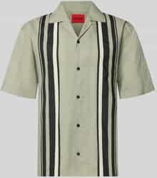 HUGO BOSS Relaxed Fit Freizeithemd aus Leinen-Lyocell-Mix Modell ESPINO