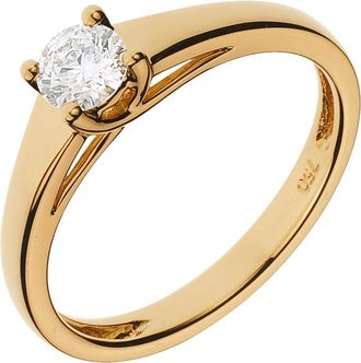 Edenly Solitärring Diadem in Gelbgold