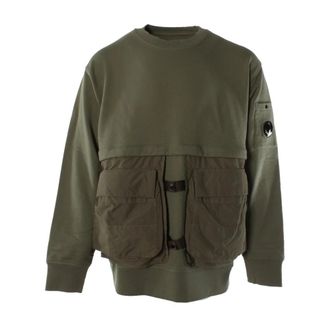 C.P. Company Diagonal Raised Fleece Sweatshirt - - Sweatshirts & Hoodies - Herren - Gr&uuml;n - 2XL